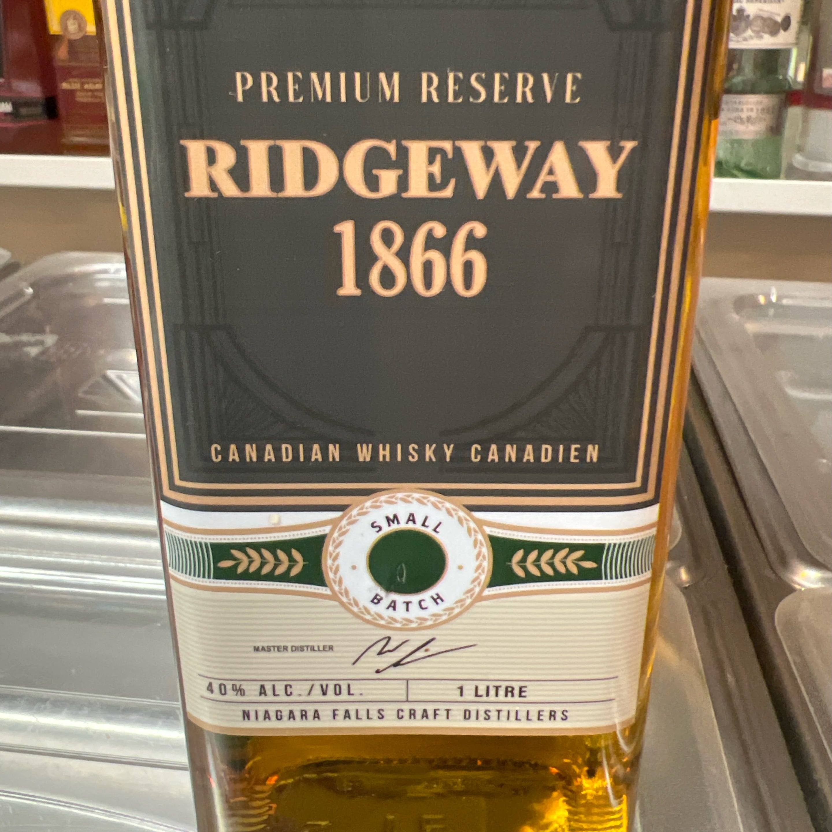 Ridgeway 1866 whisky 1 oz | La Bienvenue Restaurant and Pub